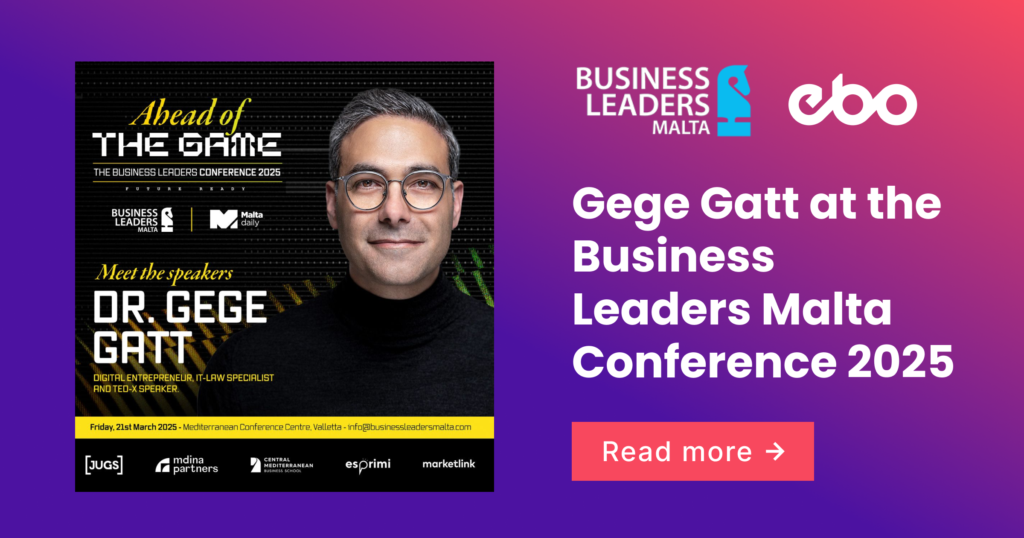 Gege Gatt at the Business Leaders Malta Conference 2025