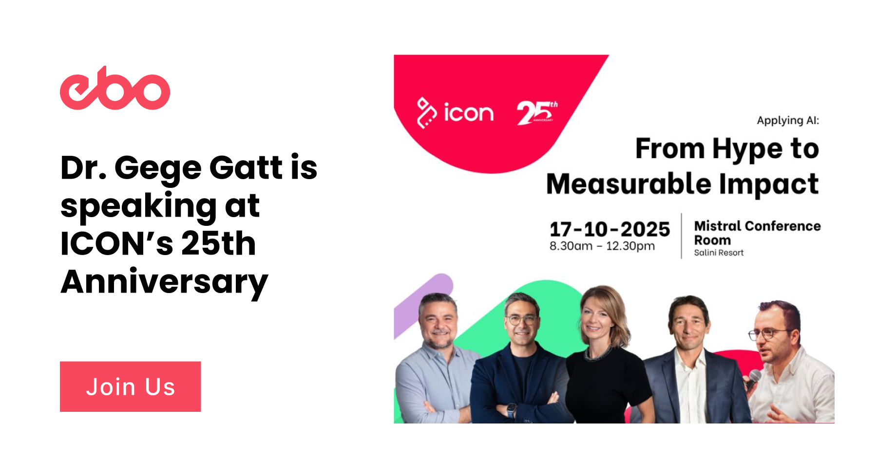 Dr. Gege Gatt at ICON’s 25th Anniversary - EBO: An Advanced Artificial ...